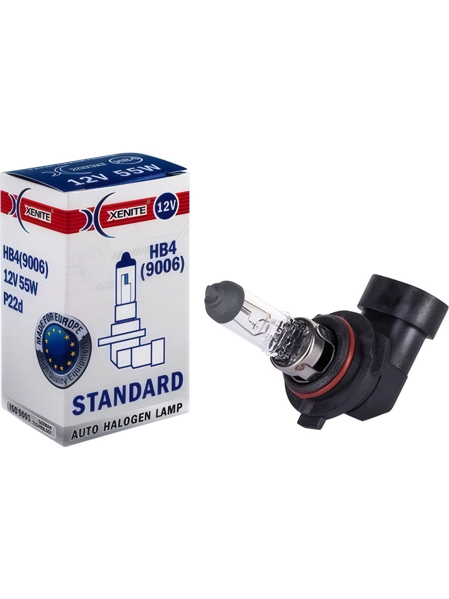 Галогенная лампа Xenite STANDARD HB4 9006 (1007009) 1 шт. - мощность 55W, рабочее напряжение 12 В, цветовая температура 3200 К