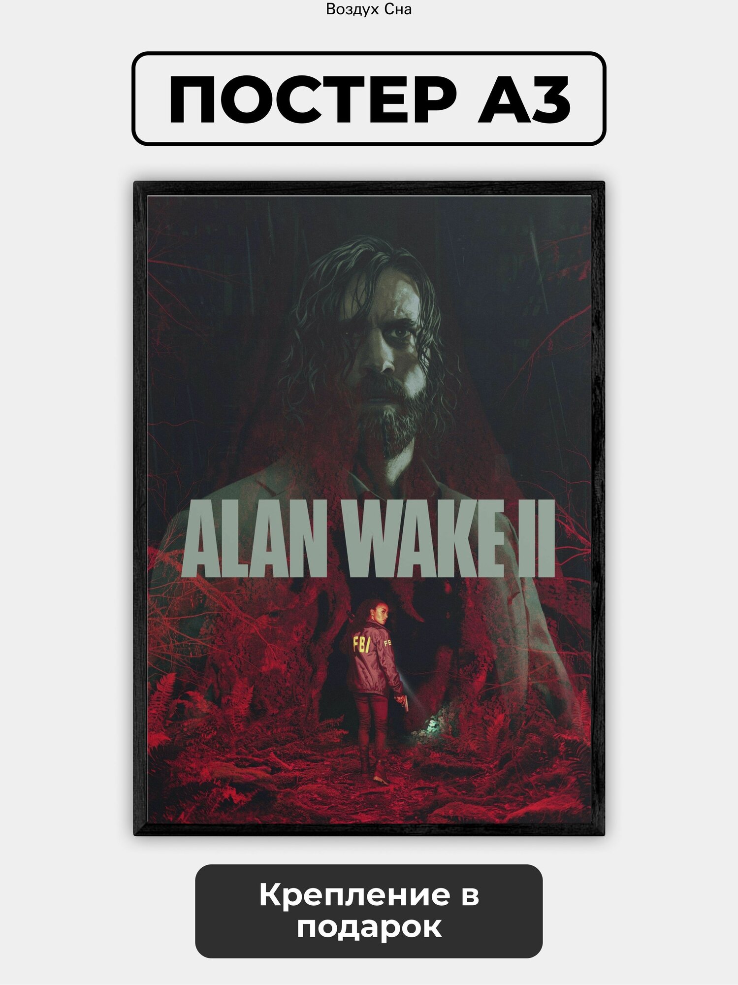 Постер "Alan Wake(Алан Уэйк) #3", 42 см х 29.7 см