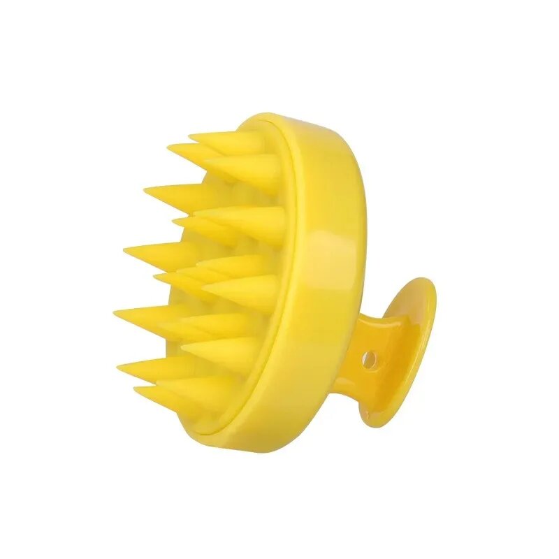 Массажная силиконовая расческа Желтый, Yellow