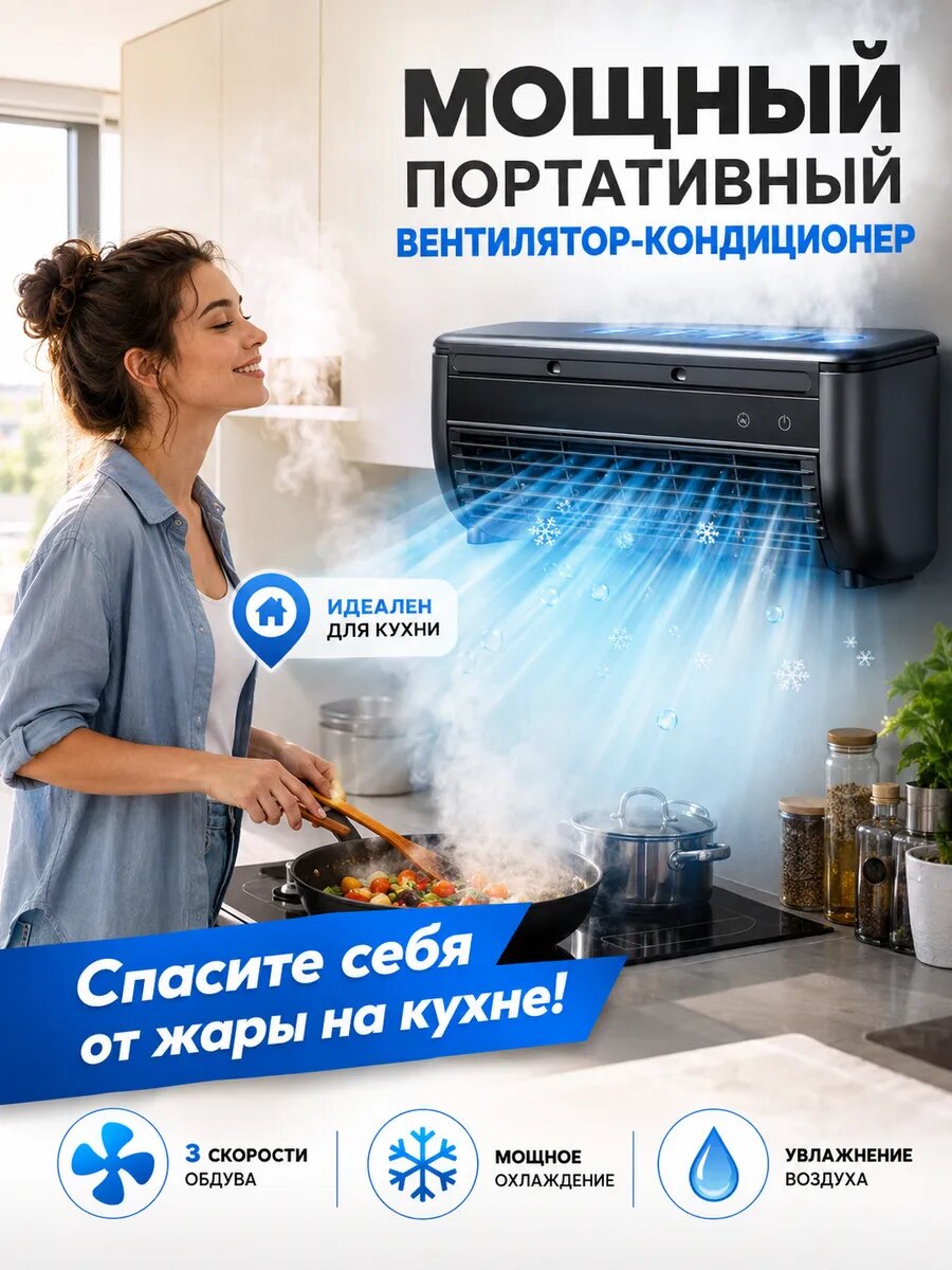 Портативный мини кондиционер для кухни