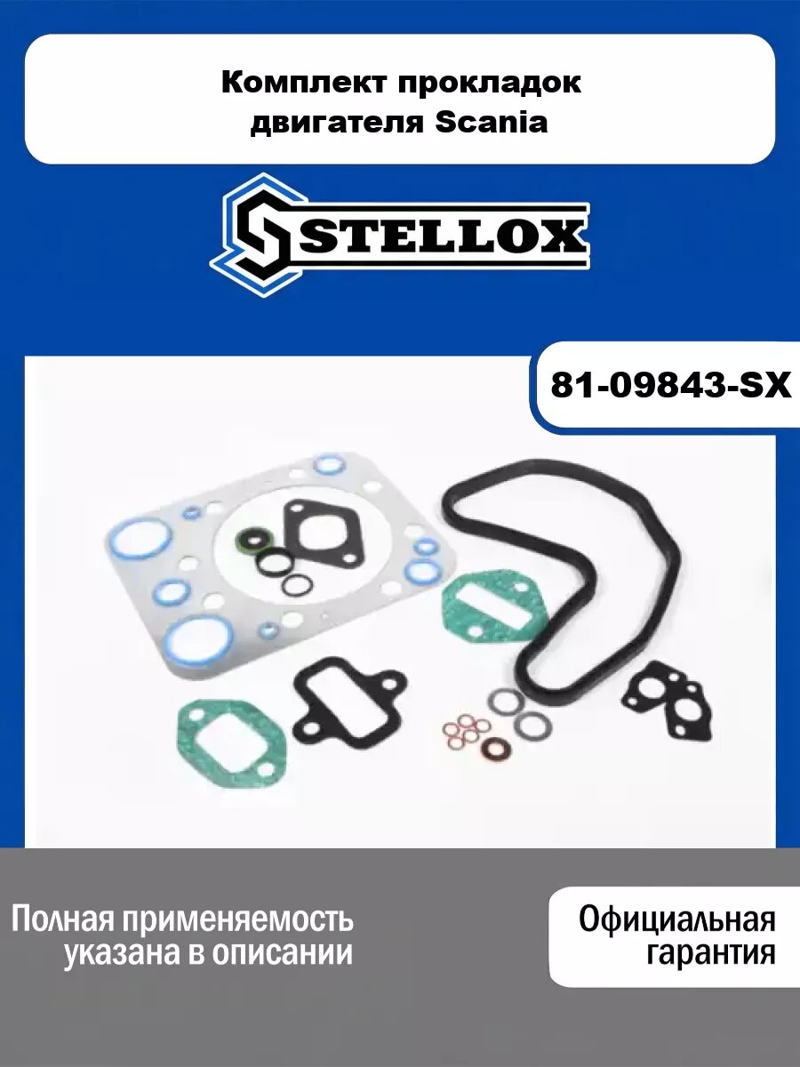 Комплект прокладок двигателя Scania STELLOX 81-09843-SX