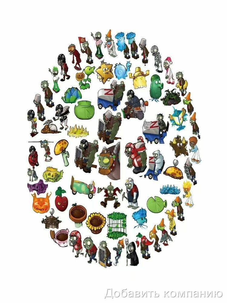 Наклейки декоративные Plants vs Zombies, набор стикеров для ноутбука, яркие герои для декора, стикеры