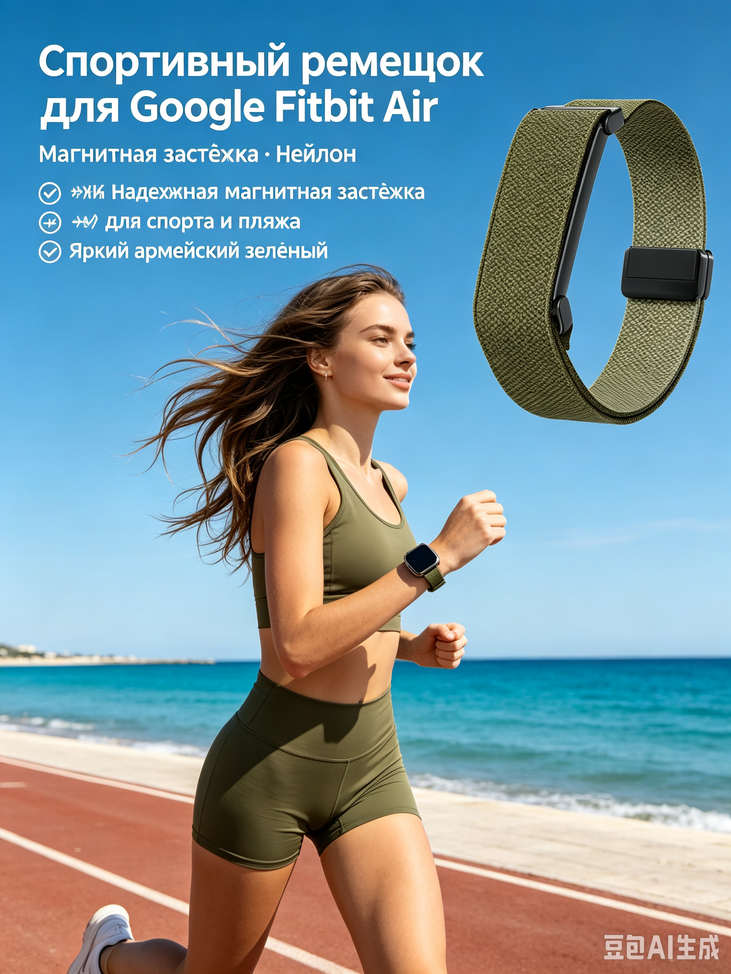 Магнитный эластичный нейлоновый ремешок для фитнес-трекера Google Fitbit Air, спортивный сменный браслет на запястье