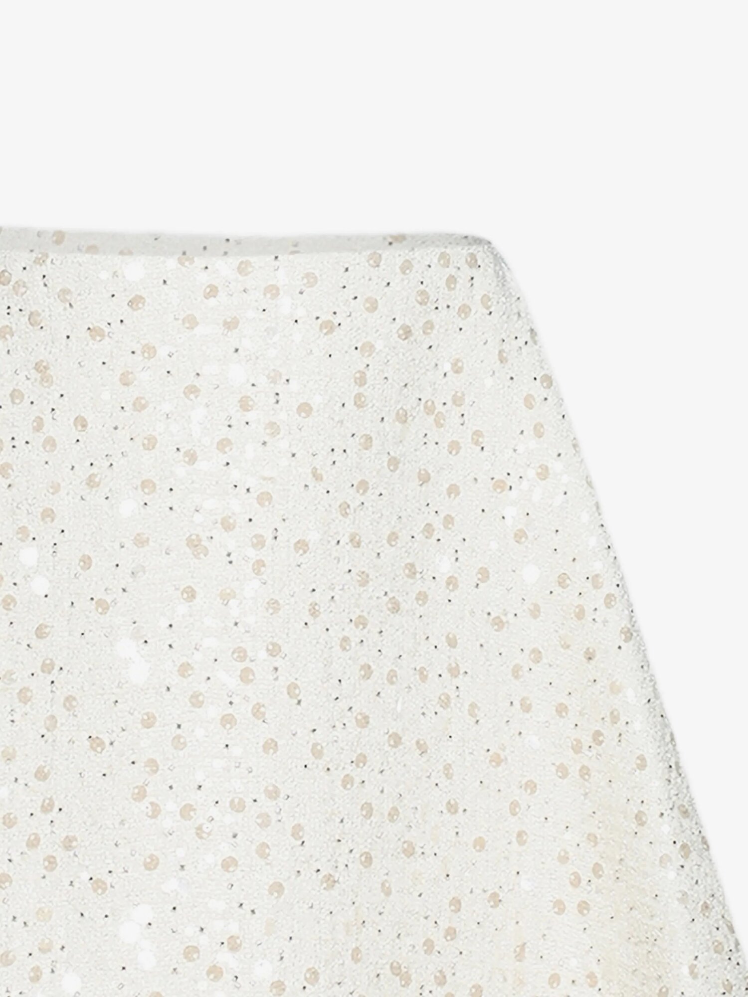 Юбка David Koma Sequin bouclé a-line mini skirt, размер 16, белый — фото 1