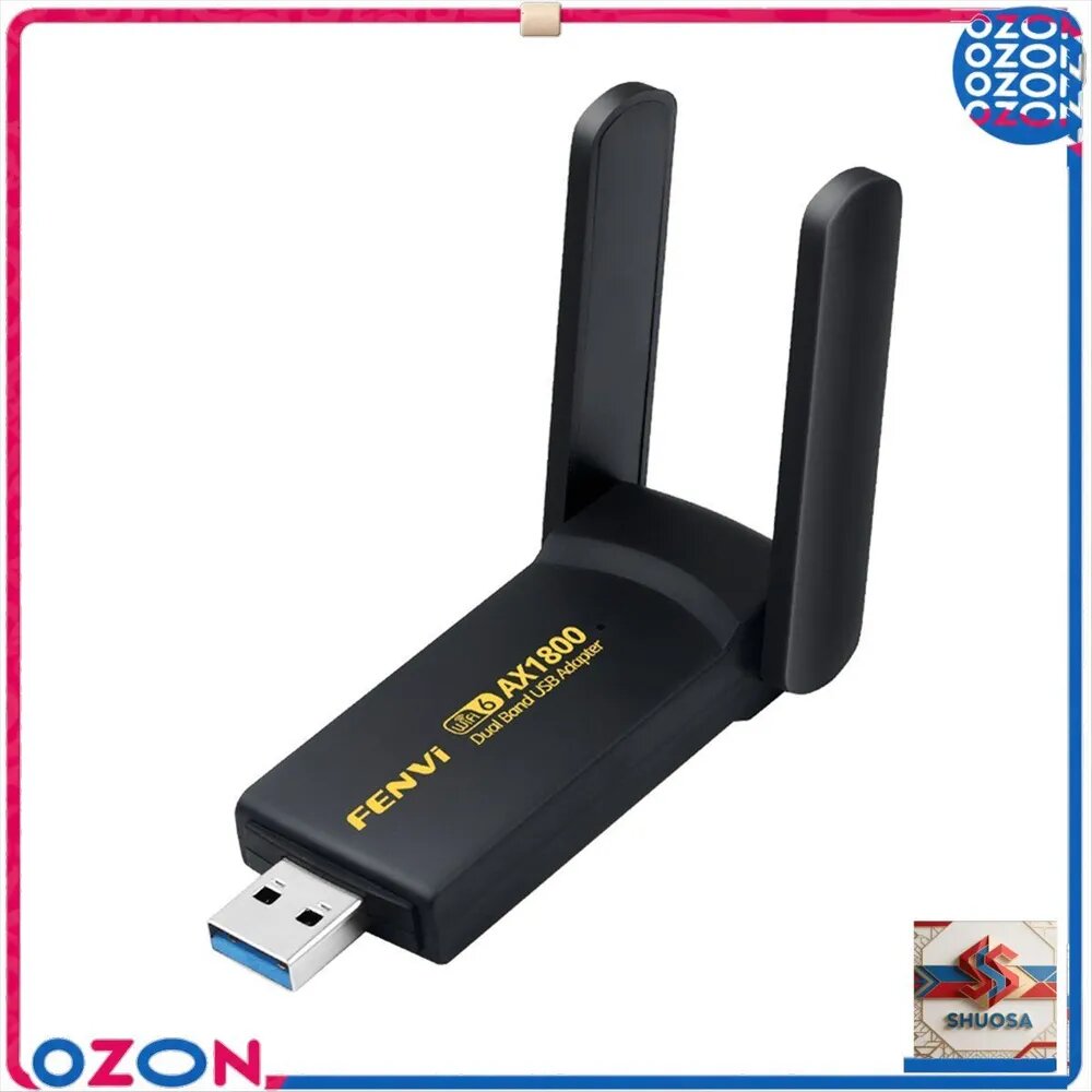 FENVI Беспроводная Сетевая Карта AX1800, USB-Адаптер WiFi 6, Dual Band