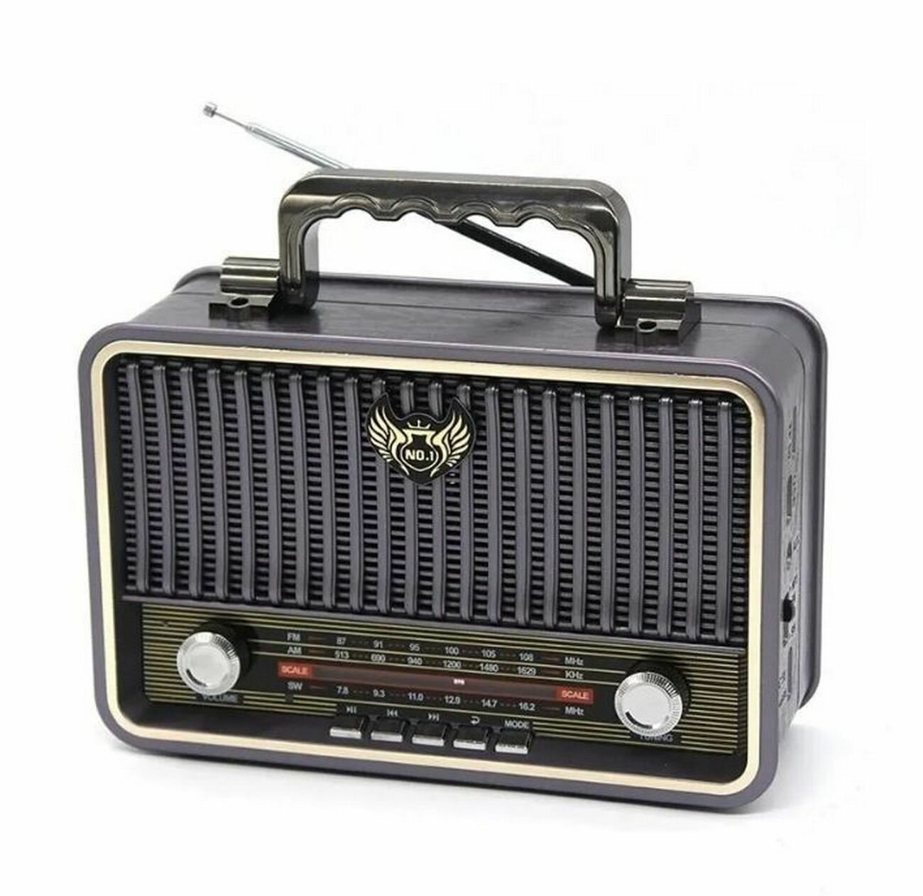 Радиоприемник в ретро стиле с MP3 плеером и Bluetooth AC/DC MD-1908BT (сиреневый)