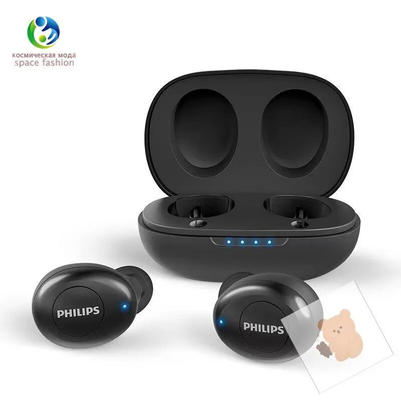 Philips Наушники беспроводные с микрофоном, USB Type-C, черный
