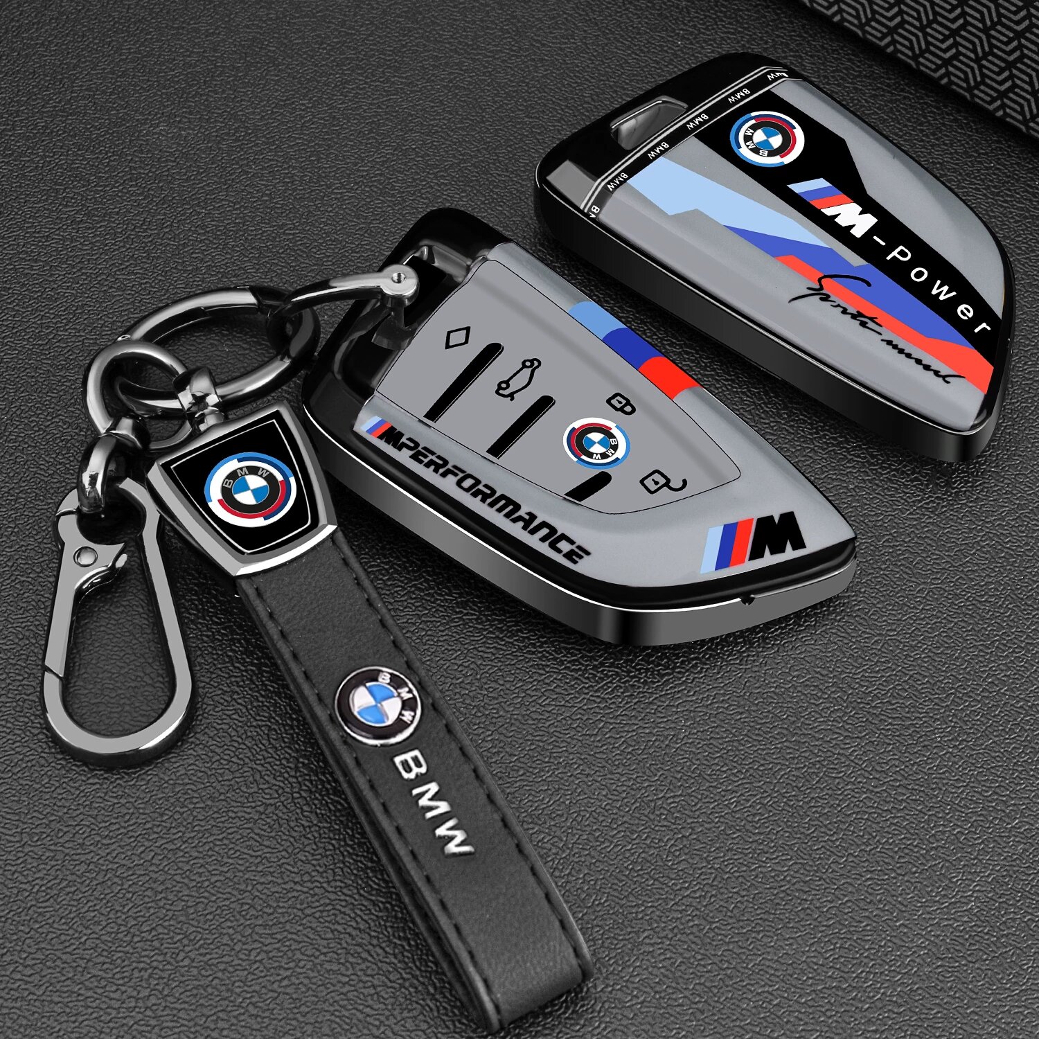 BMW Ключ-браслет для 3 и 5 серий, минеральный серый, покрашенный дизайн с брелоком-ремешком BMW