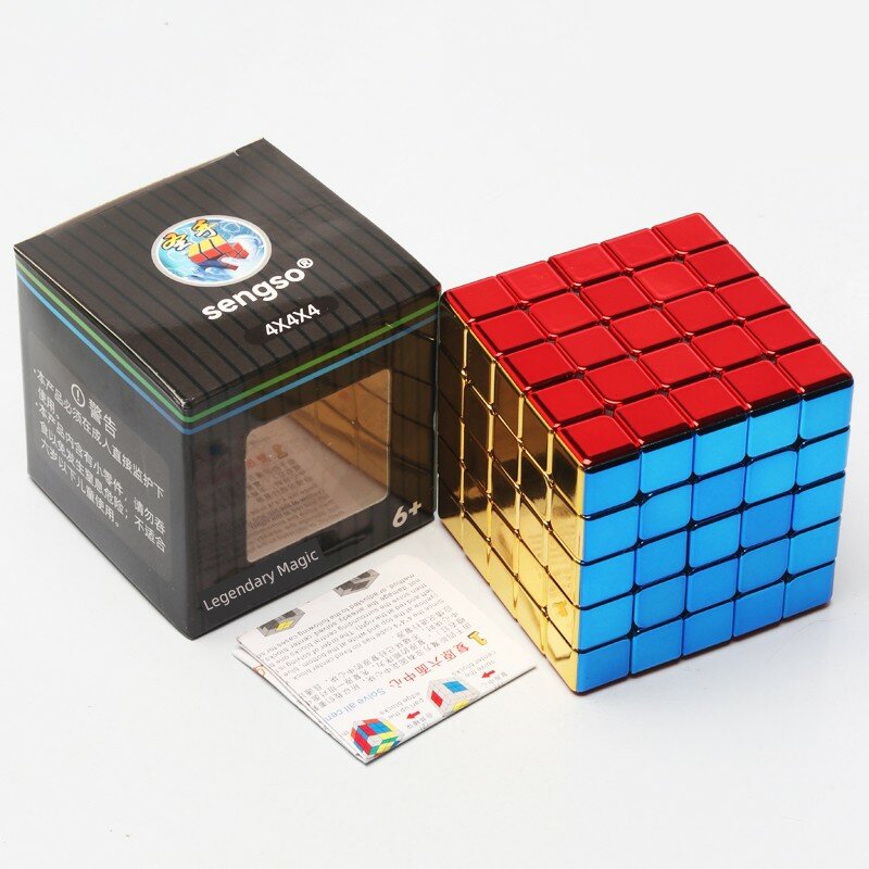 Золотое покрытие 5x5 скоростной кубик для соревнований с гладкой системой
