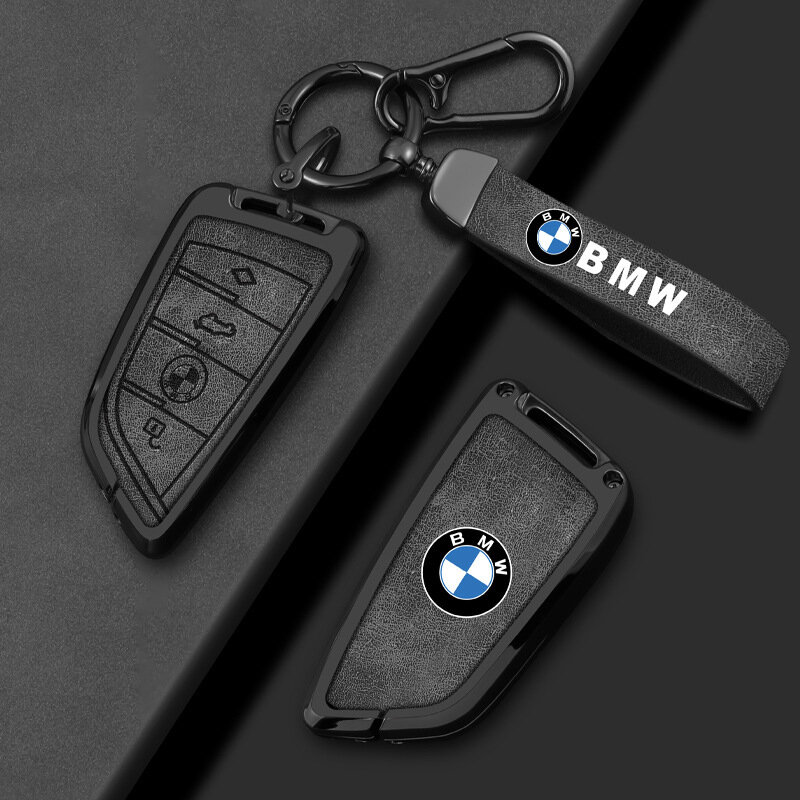 Упаковочный ящик для брелока ключа BMW A-Style 3-кнопочный одинарная оболочка с шнурком серый для моделей 3/5/X3/X5