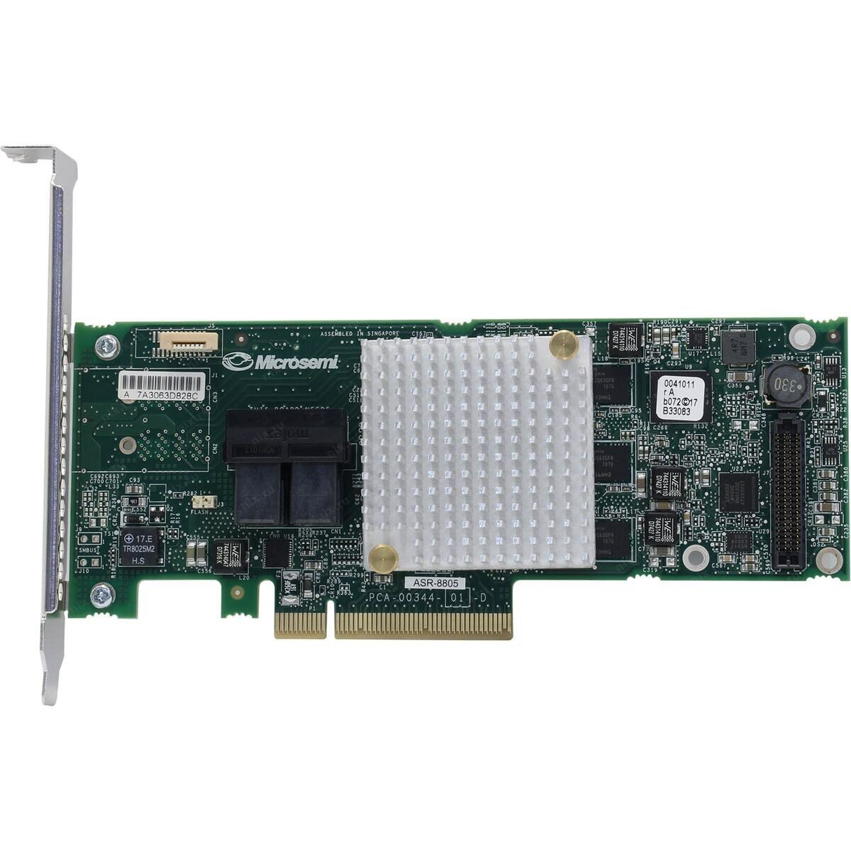 Microsemi/Microchip/Adaptec RAID 8805 Single 2277500-R PCI-Ex8, 8-port int SAS/SATA 12Gb/s, RAID 0/1/1E/10/5/6/50 — фото 1