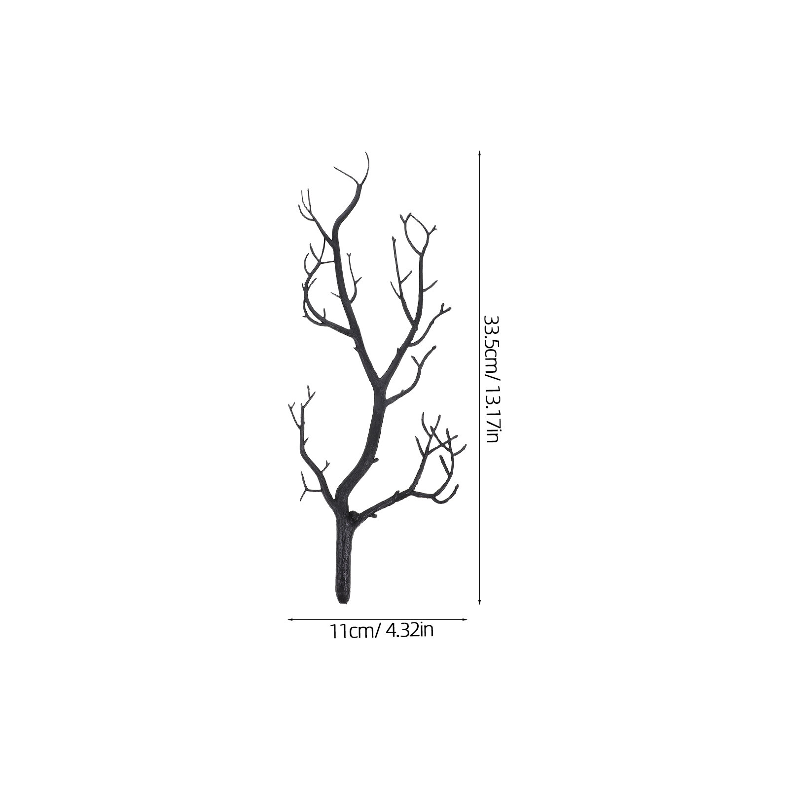 Чёрные декоративные ветки для создания атмосферы, размер 33.50x11.00x11.00 см, 5 штук
