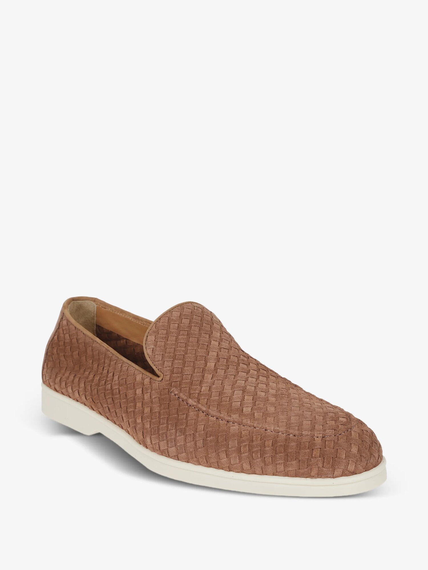 Лоферы Doucal's Woven suede loafers, размер 43, brown — фото 1