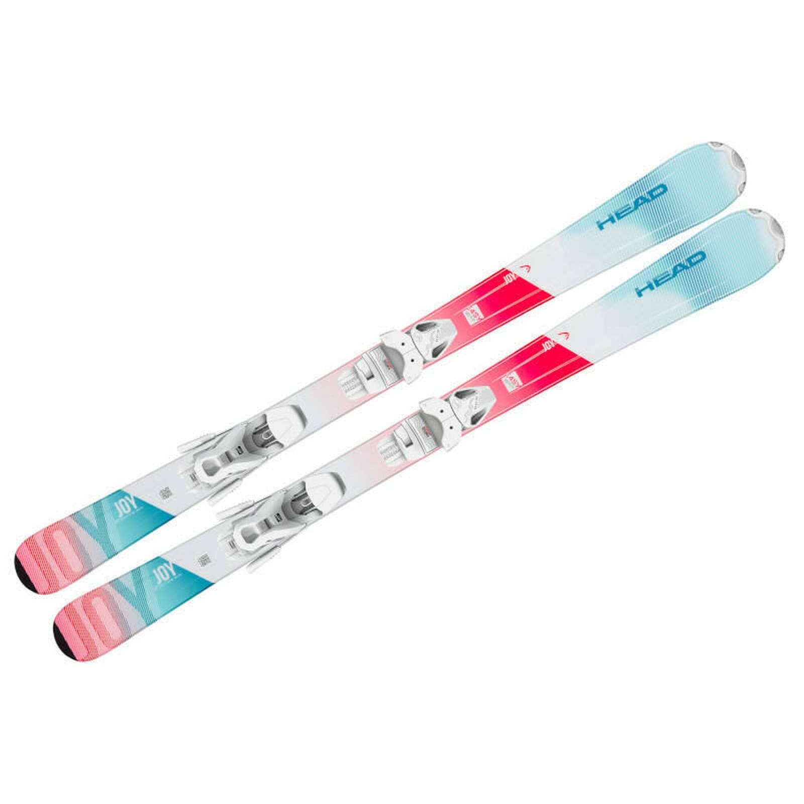 DECATHLON Лыжный комплект горный Head Easy Joy + крепление JRS 4.5 GRIP WALK, розово-бело-синий, 117 см