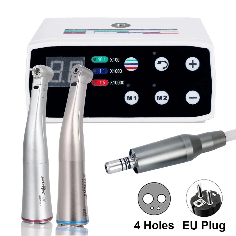 AZDENT Dental Brushless LED Micro Motor EU plug 4 Hole Set D