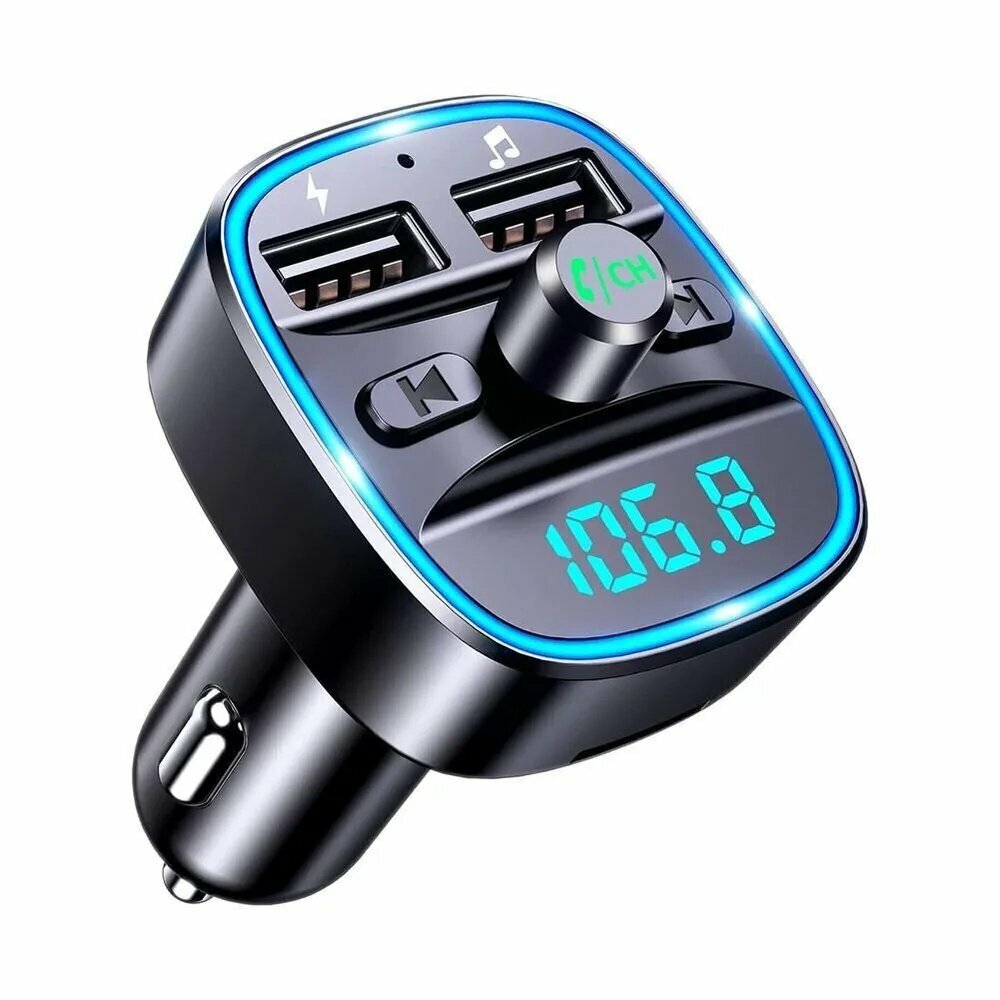 Bluetooth 5.0 Беспроводной автомобильный FM-передатчик MP3-плеер Радио 2 USB-адаптер для зарядного устройства