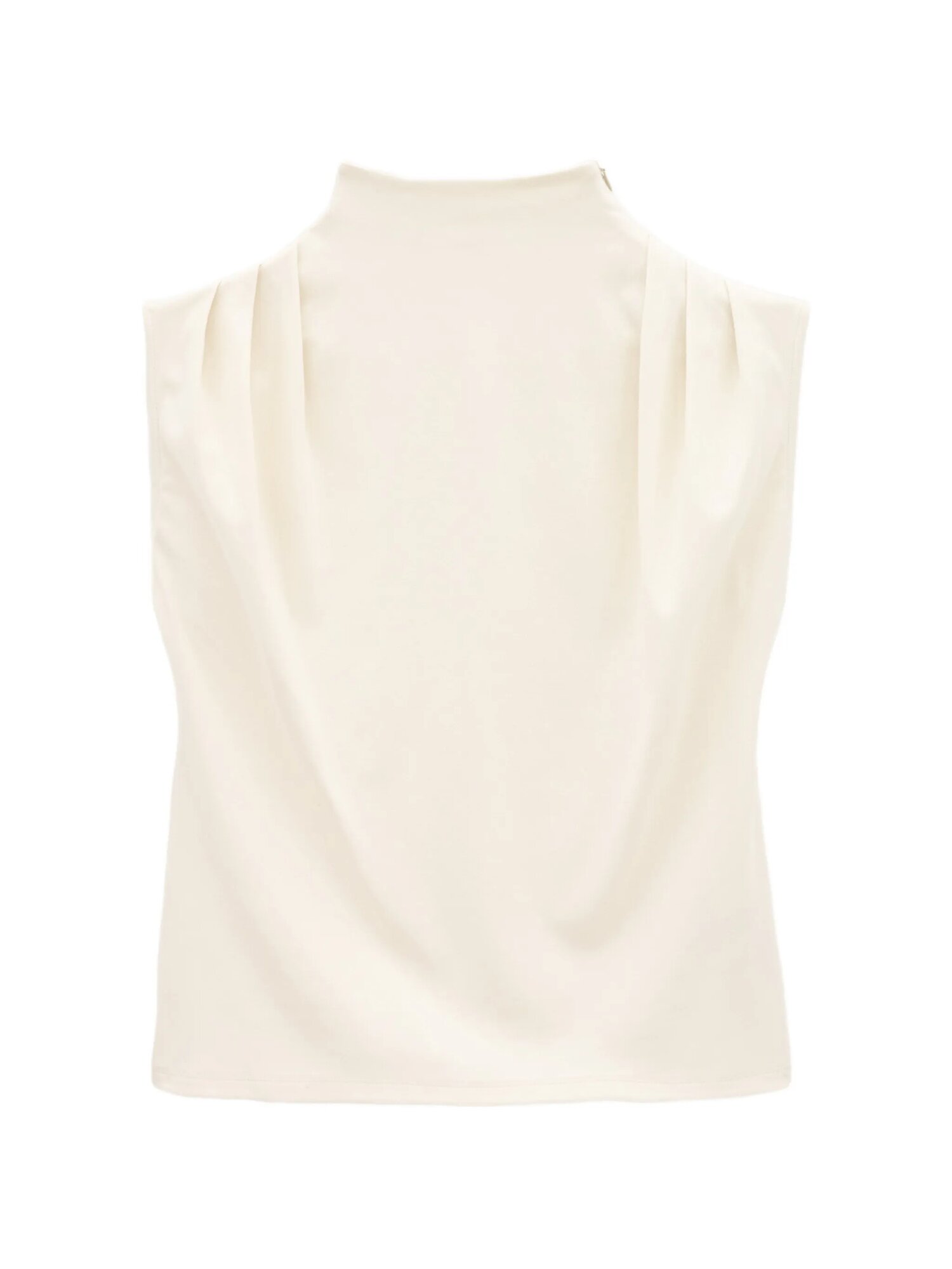 Блуза ba&sh Hoda pleated high-neck sleeveless blouse