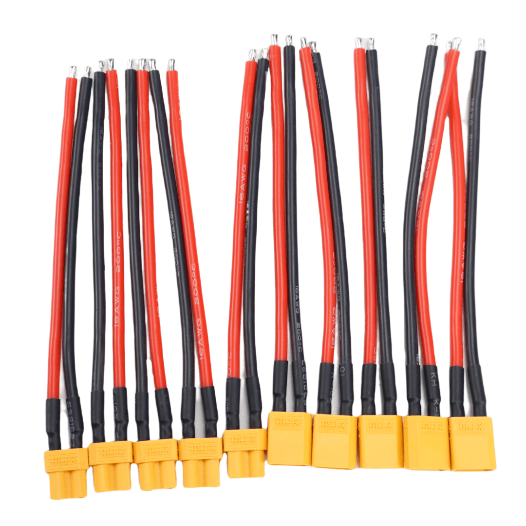 Разъем XT30 папа-мама с лужеными проводами 100 мм 16AWG, 5 пар