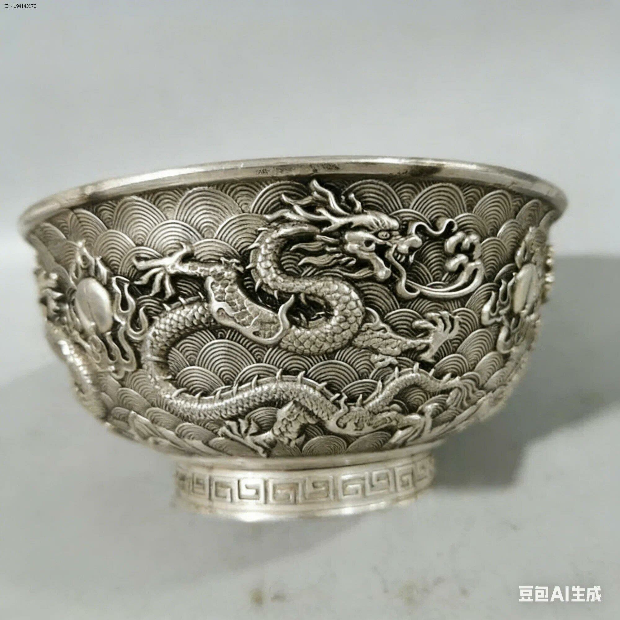 Старинная посеребренная чаша, 1933 г, коллекционный артефакт, белая, 300 г