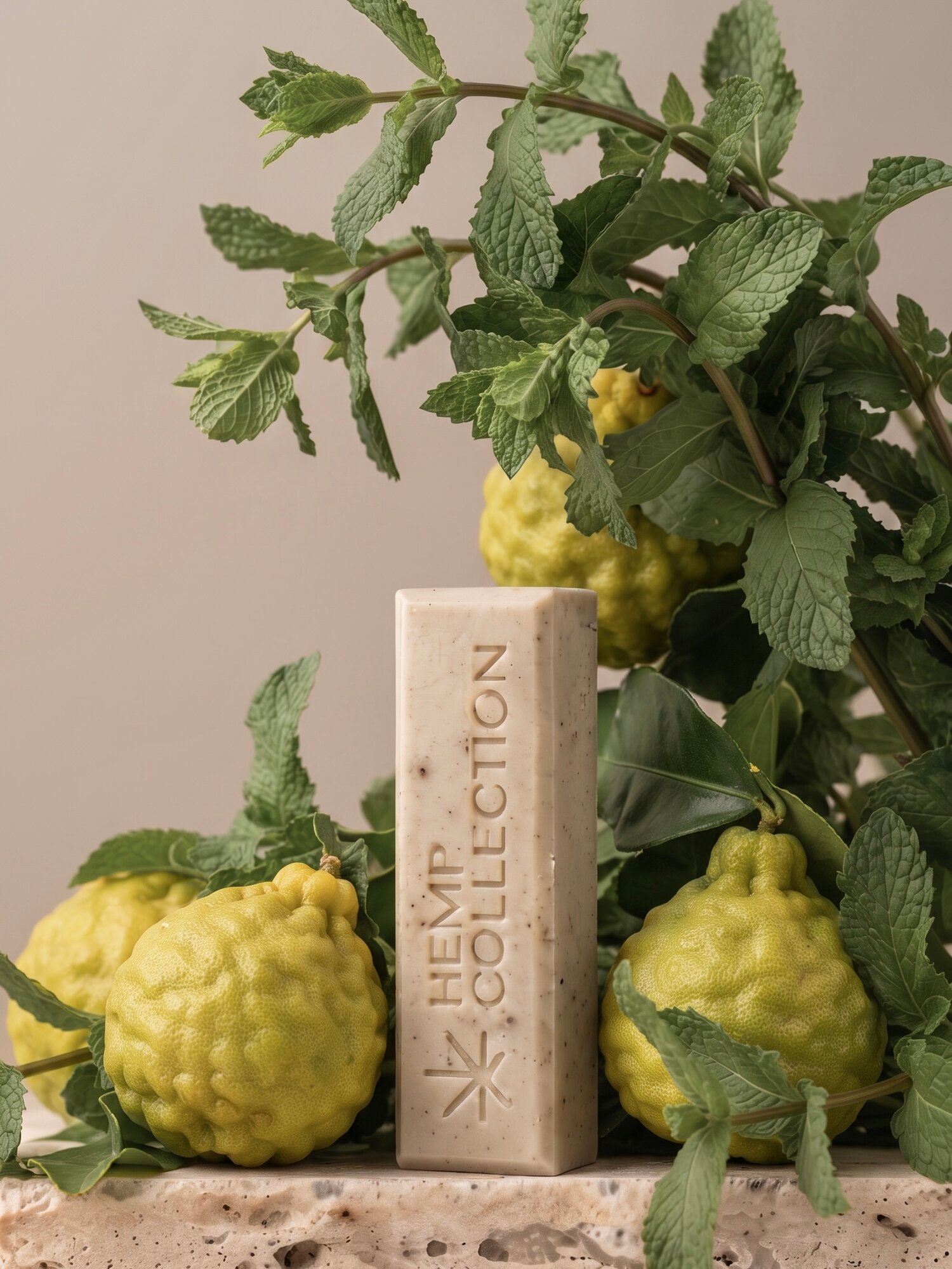 Мыло твердое натуральное с маслом конопли GROWER cosmetics SWEET MINT 90гр