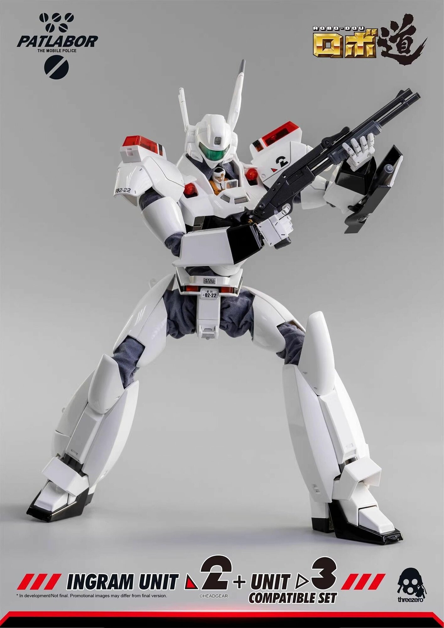 Threezero Коллекционная фигурка Mobile Police Patlabor ROBO-DOU Ingram Unit 2 + Unit 3 подвижные фигурки