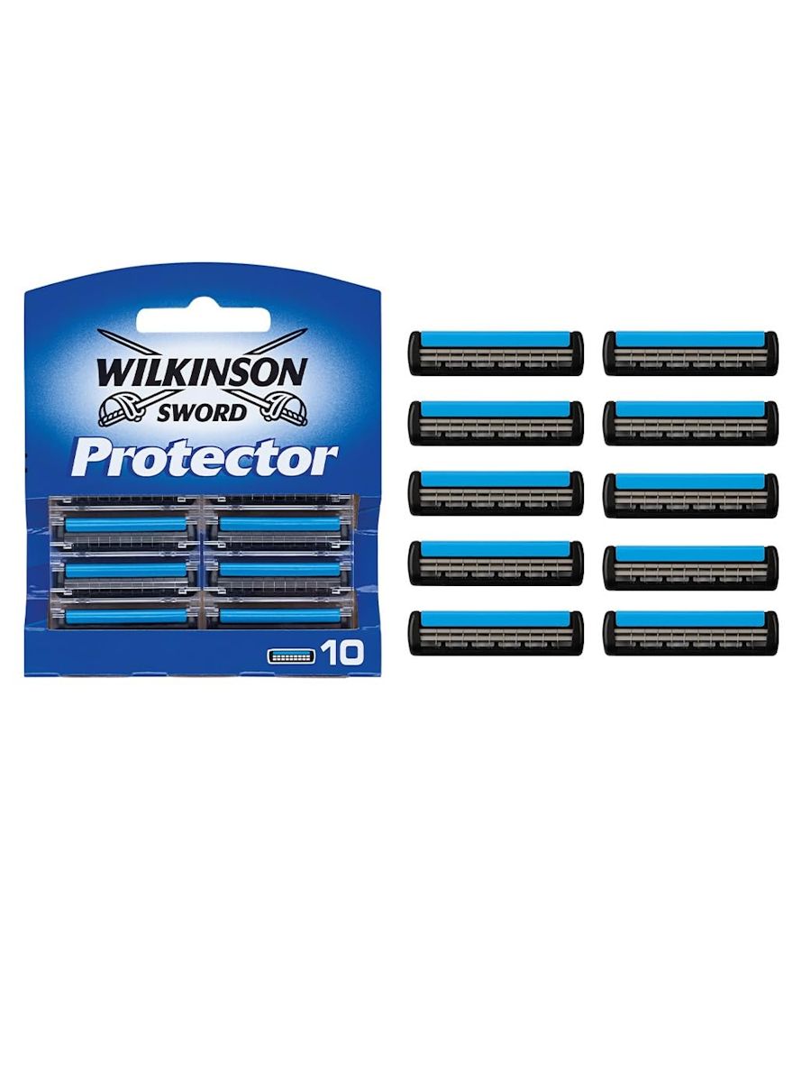 Сменные кассеты для мужской бритвы Protector / Сменные кассеты для станка Протектор ( 10 шт)