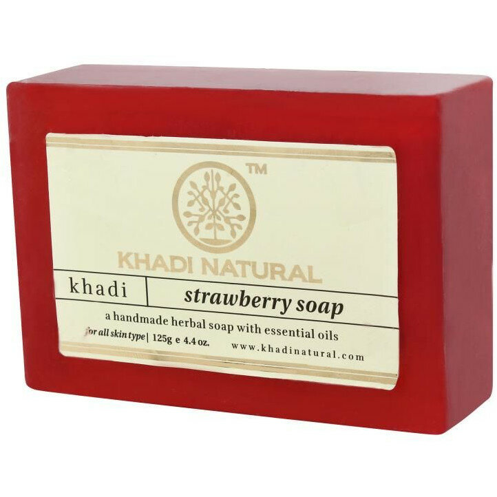 Khadi Strawberry Soap / Кхади Мыло "Клубника" 125г.
