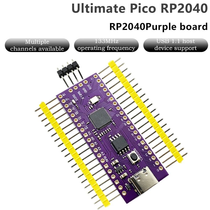 Ultimate Pico RP2040 плата разработки RP2040 Purple 4mb