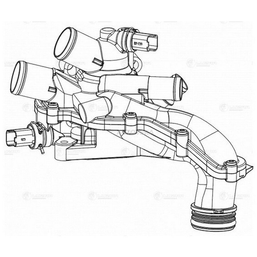 Термостат PSA 308 (11-)/C4 (10-) 1.6I MT (105°С/ алюм. корп аналог 9808646980) LUZAR LT2058