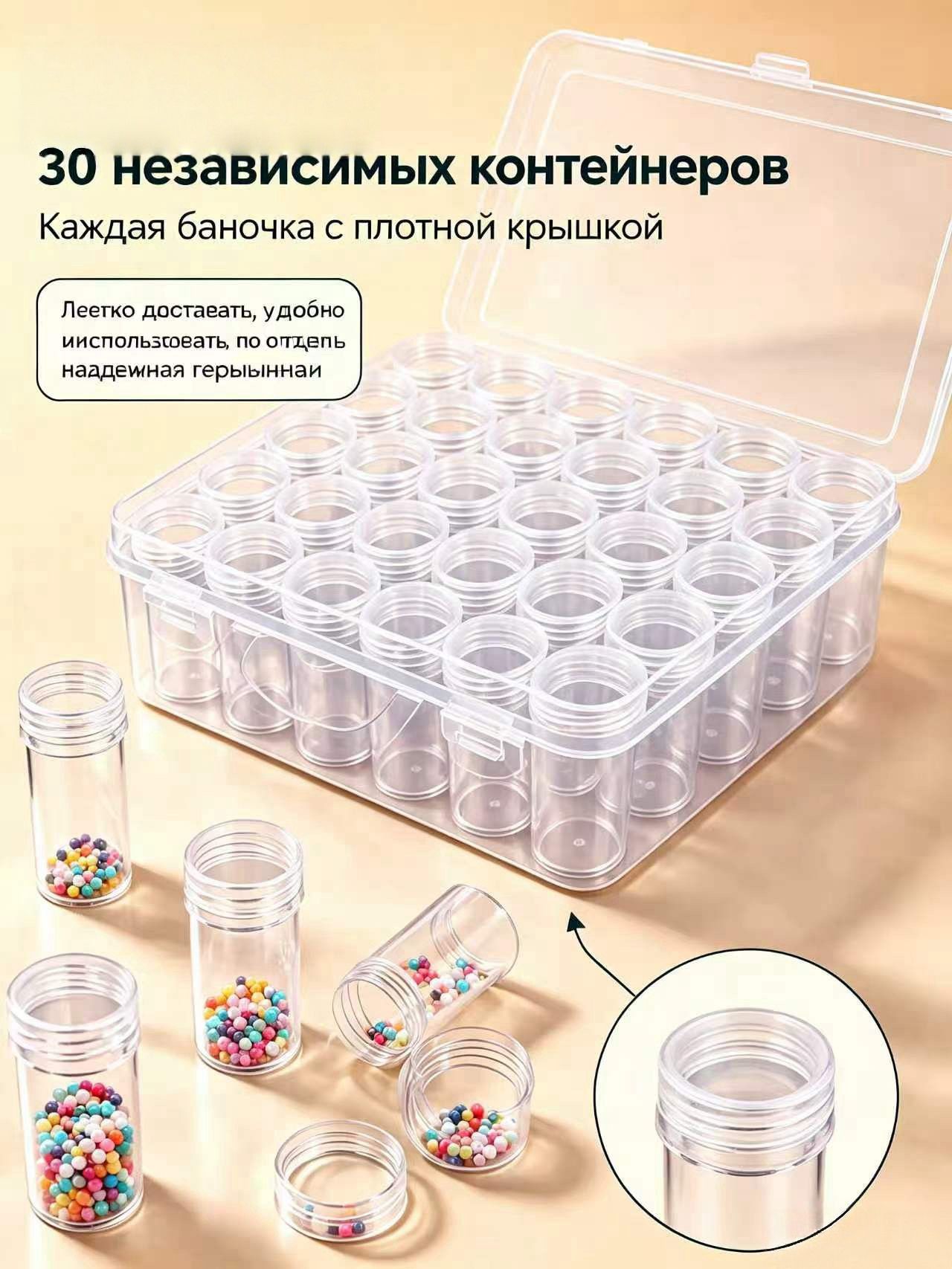 Контейнер для хранения вещей длина 16 см, ширина 14 см, высота 6 см, 1 шт, пластик, белый