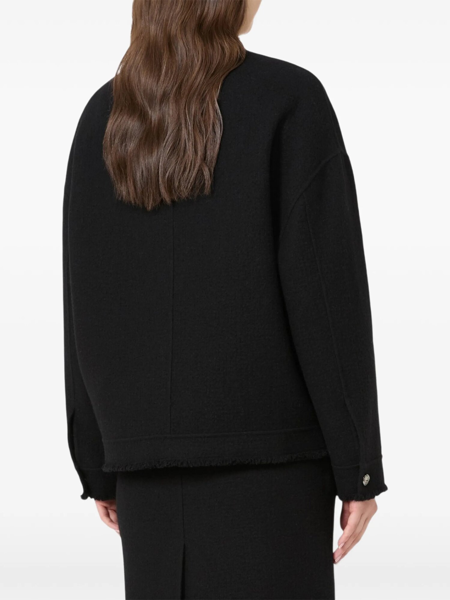 Куртка Max Mara Double jersey wool bomber jacket - black, размер 46, черный — фото 1