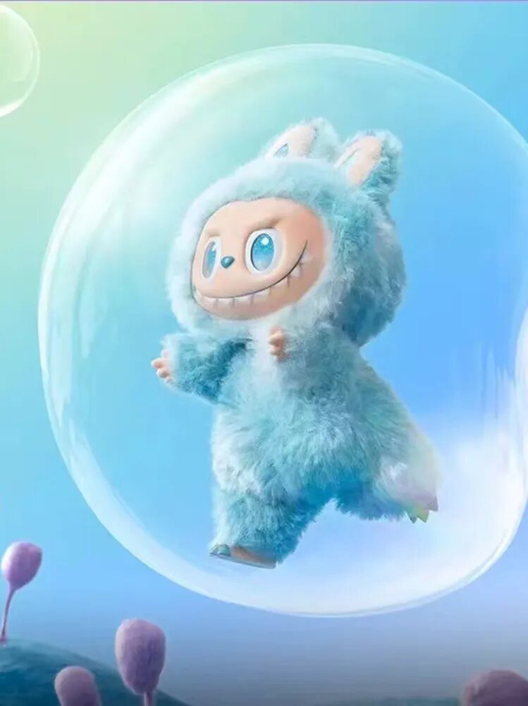 Кукла labubu 3.0, фигурка, светло-синий, Китай, коллекционная
