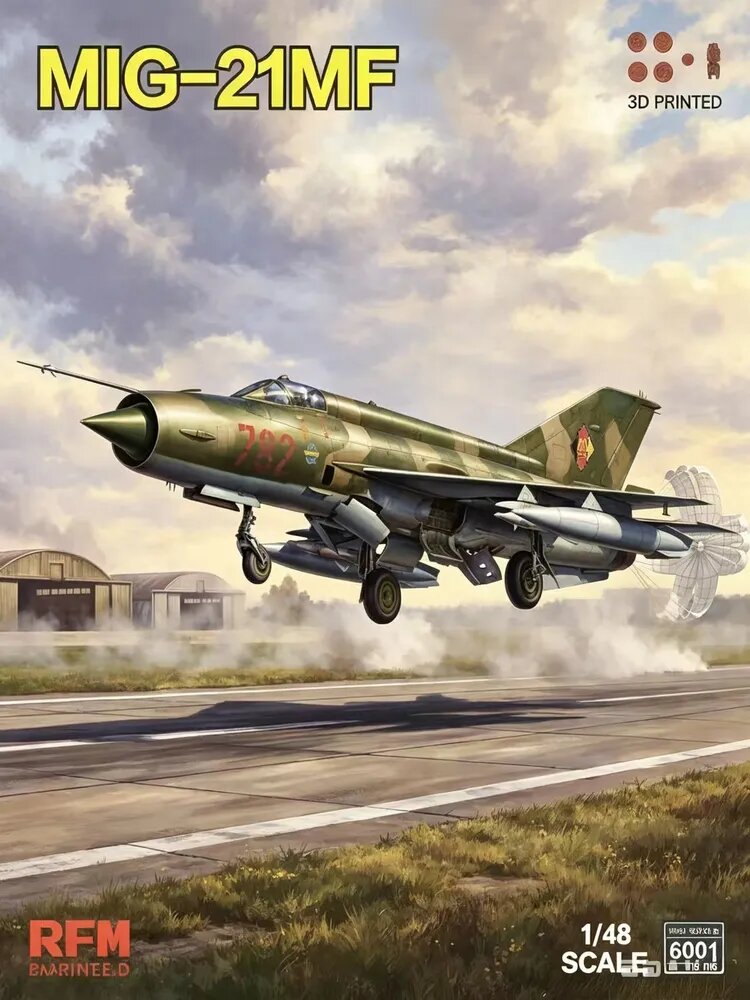 Сборная модель RFM-6001 1/48 истребитель МиГ-21 Рыбачья нора