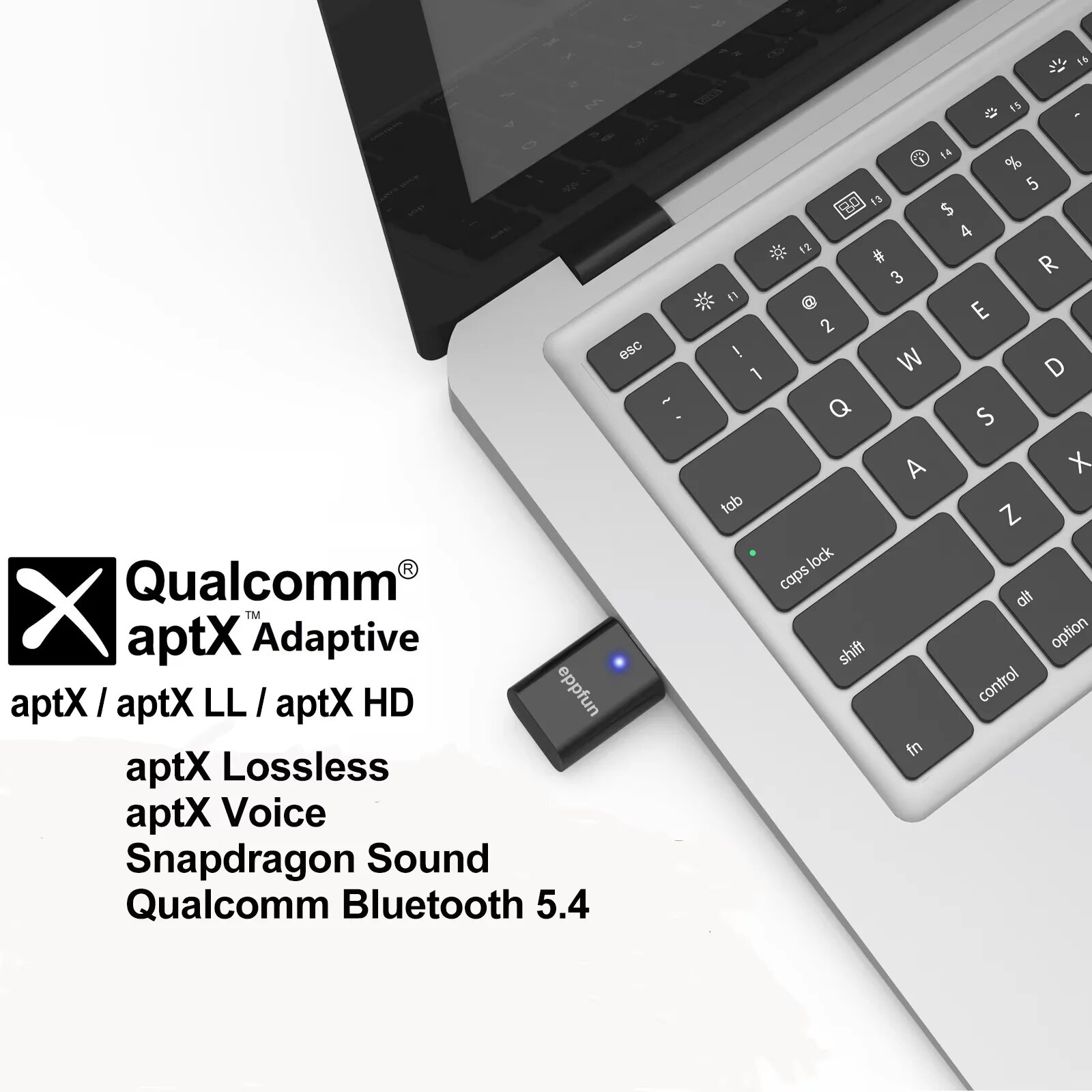 Eppfun Аудиопередатчик Bluetooth Type-C, черный — фото 1