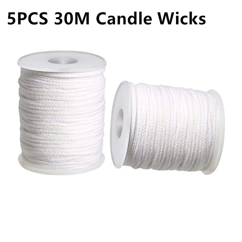 Хлопковый фитиль для свечей Cotton 61 м 5PCS 30M Wicks