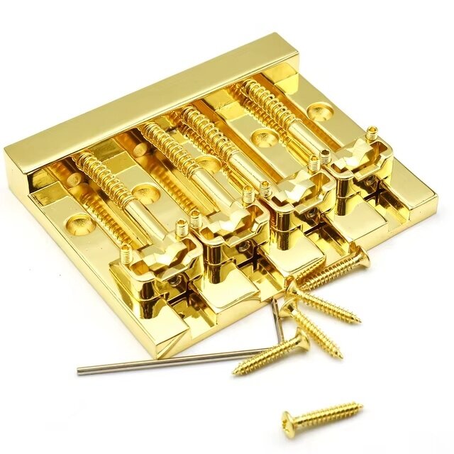 Бридж для бас-гитары 4-струнный Badass II Style, Gold