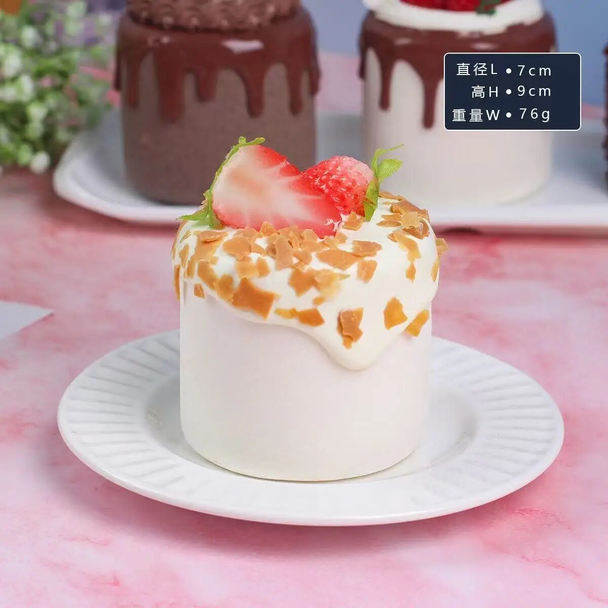 Имитация фруктового кремового торта из полиуретана Brioche cake K