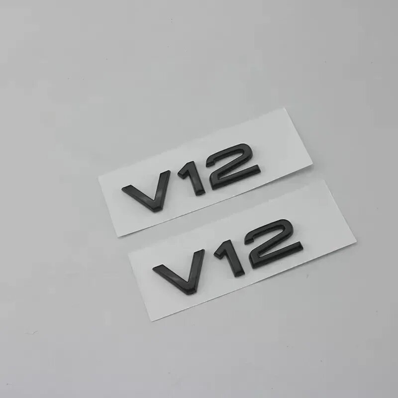 2 шт. 3D-эмблемы из АБС-пластика: значки Audi V6T, V8T, V10, V12, боковые наклейки V12--2PCS black