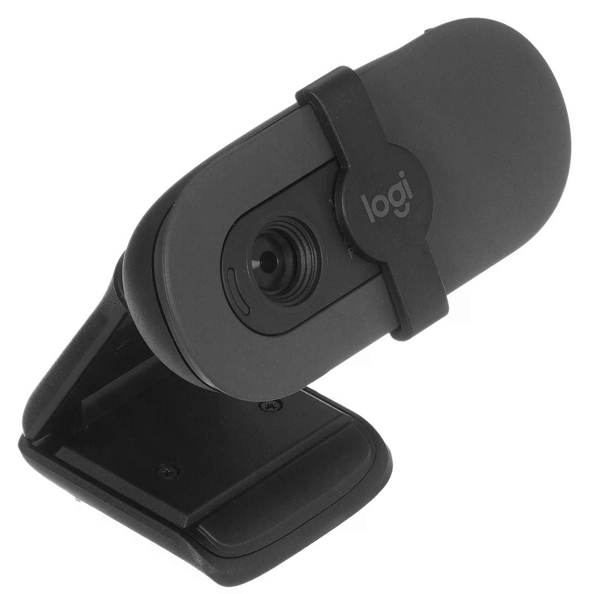 Камера-Web LOGITECH HD Webcam Brio 90 (Брио 90) графит (2MP, 1920x1080, USB-A, микрофон) (960-001581)
