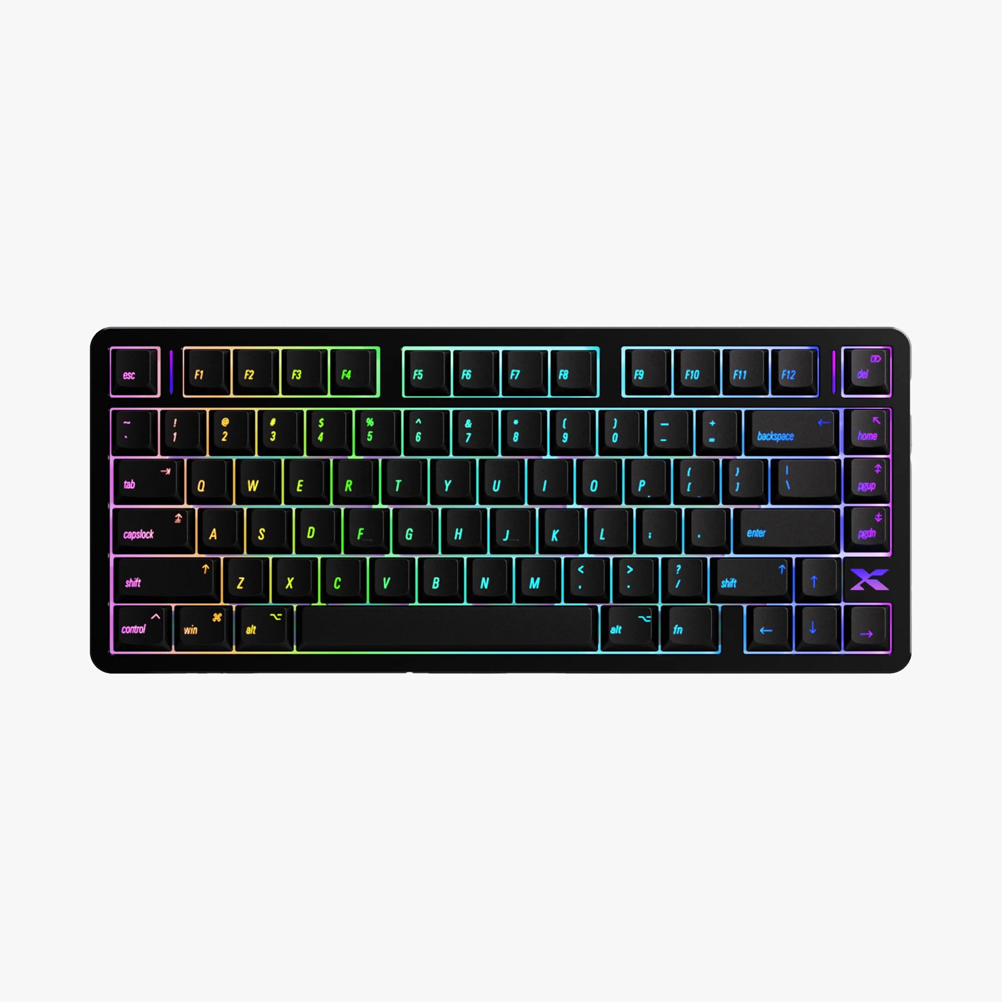 Беспроводная механическая клавиатура XVX L75 Air 75%, чёрная/белая Top print