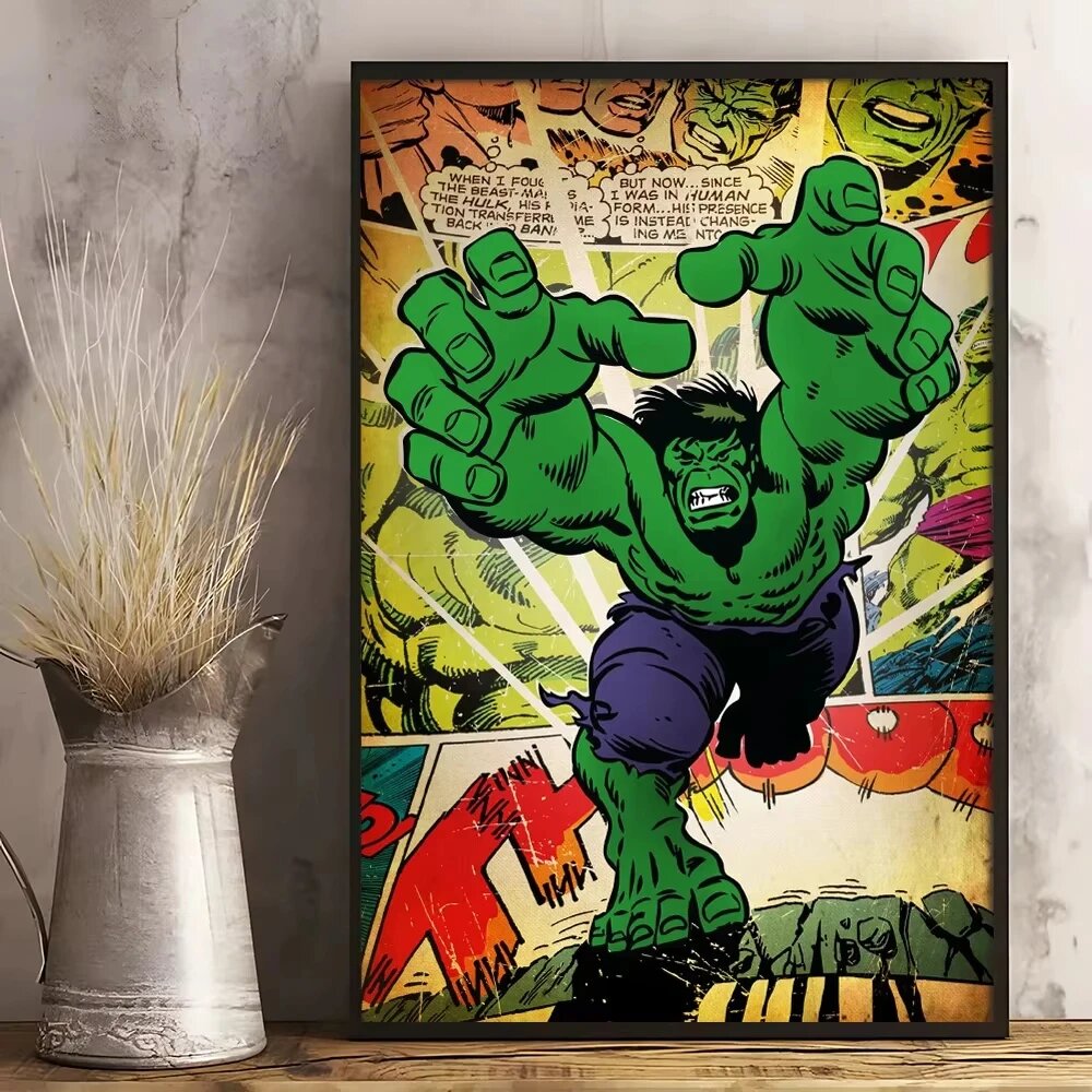 Печать на холсте Marvel Абстрактный KAYOU Зеленый, 6, 40x50cm