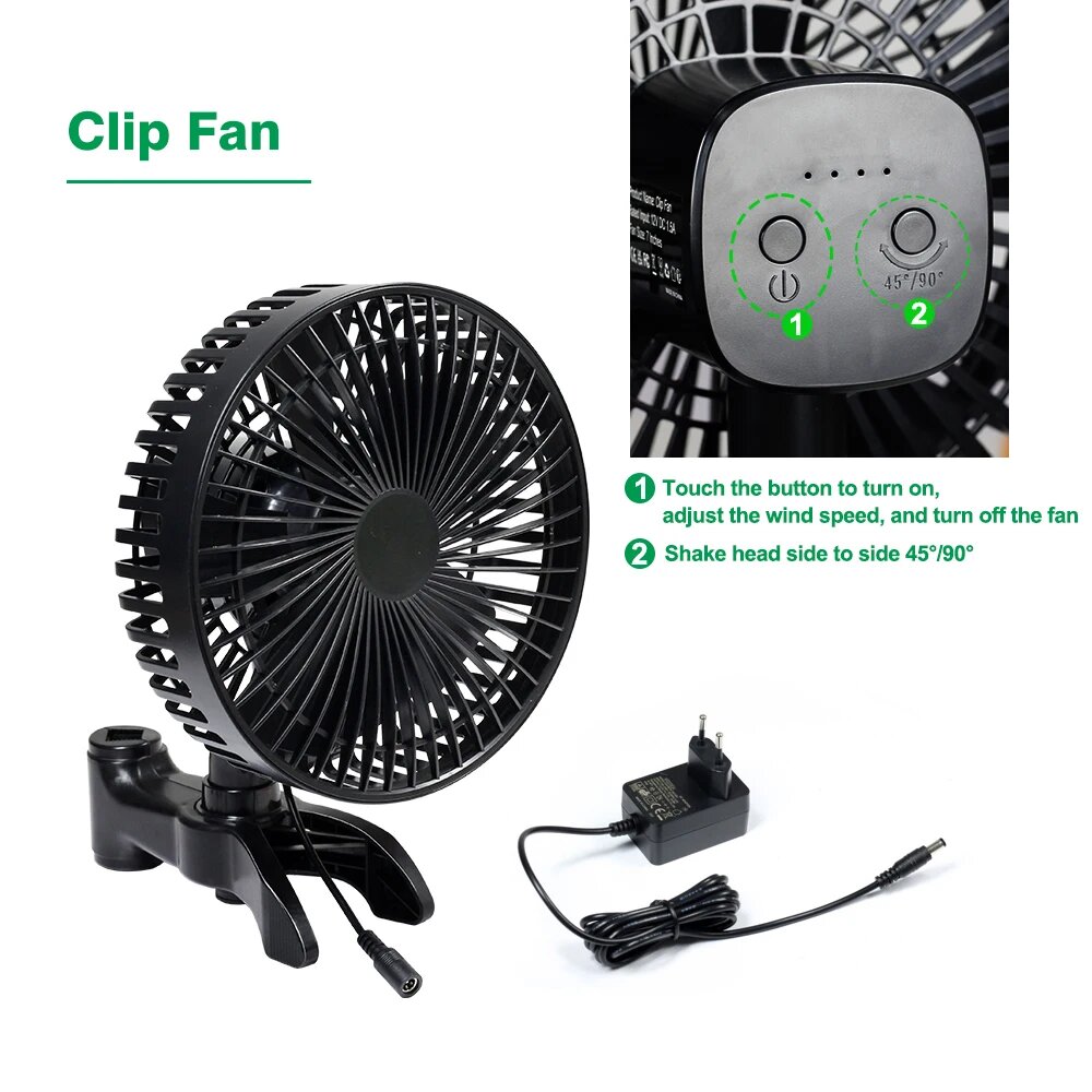 ГРA XG R O W вентилятор для теплиц 12 Вт EC clip fan-EU