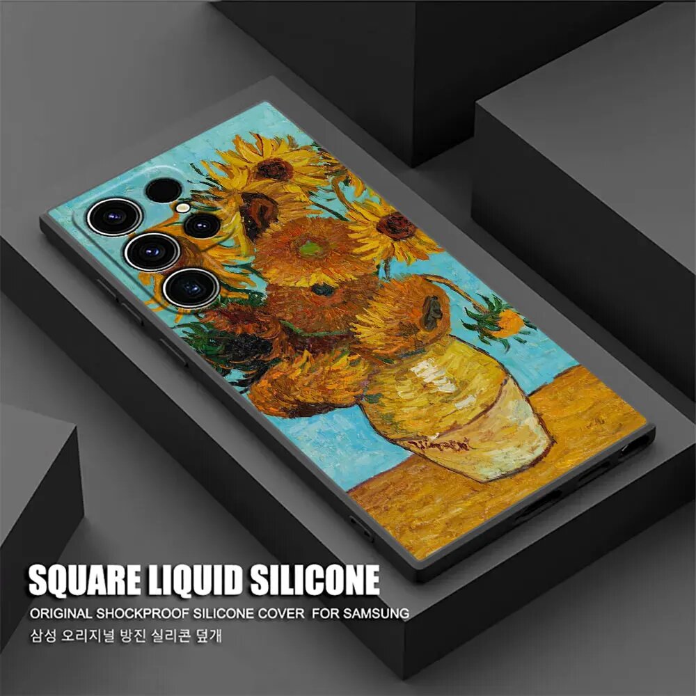Чехол для телефона Van Gogh Almond Blossoms Sunflower Starry для ZMBLA 02, Samsung S23 Ultra 5G
