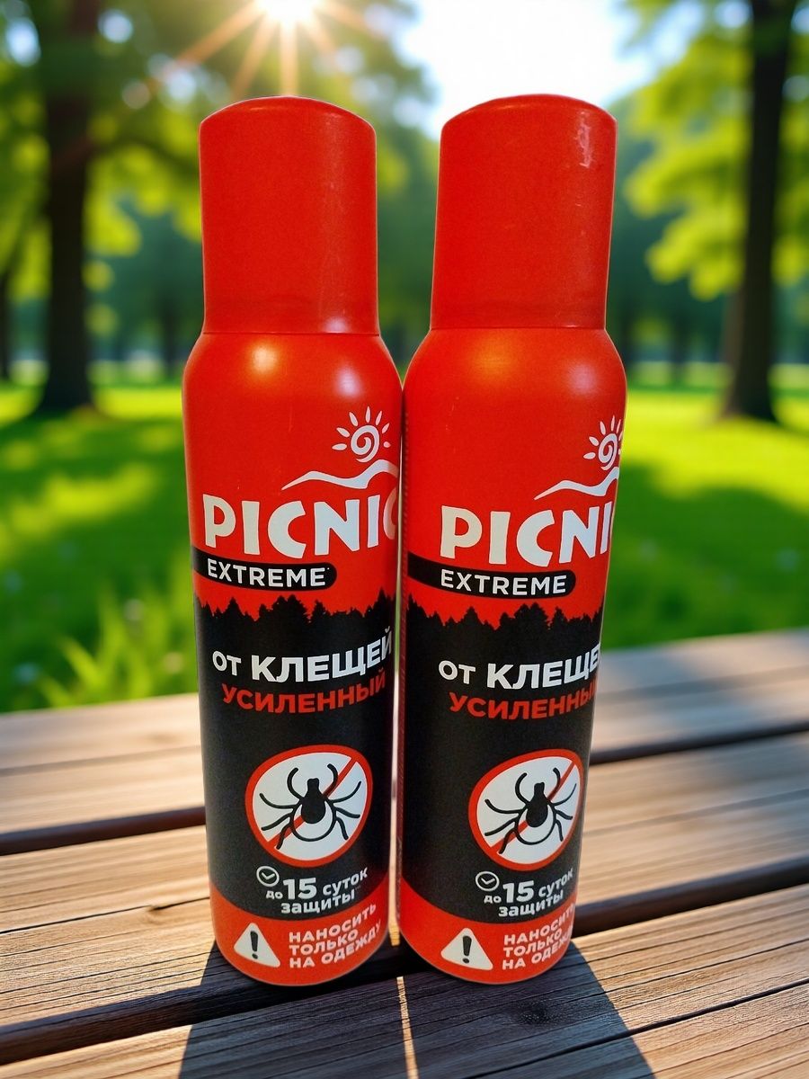 Аэрозоль Picnic Extreme От клещей усиленный, до 15 суток 150 мл-2штуки