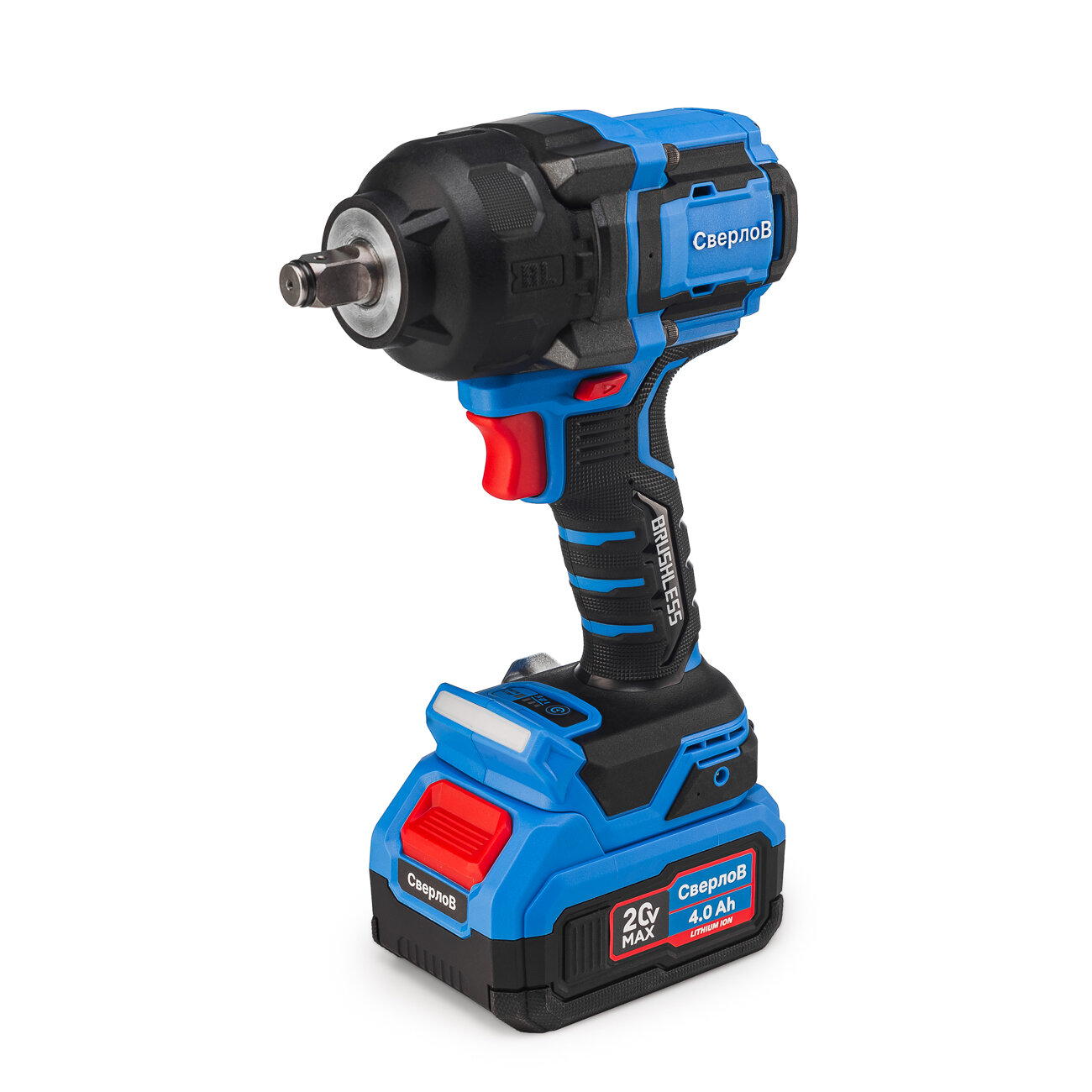 СверлоВ SV-IW1100 Гайковерт ударный аккумуляторный СверлоВ 1/2", 20В, 2*4 А*ч, 1100 Нм