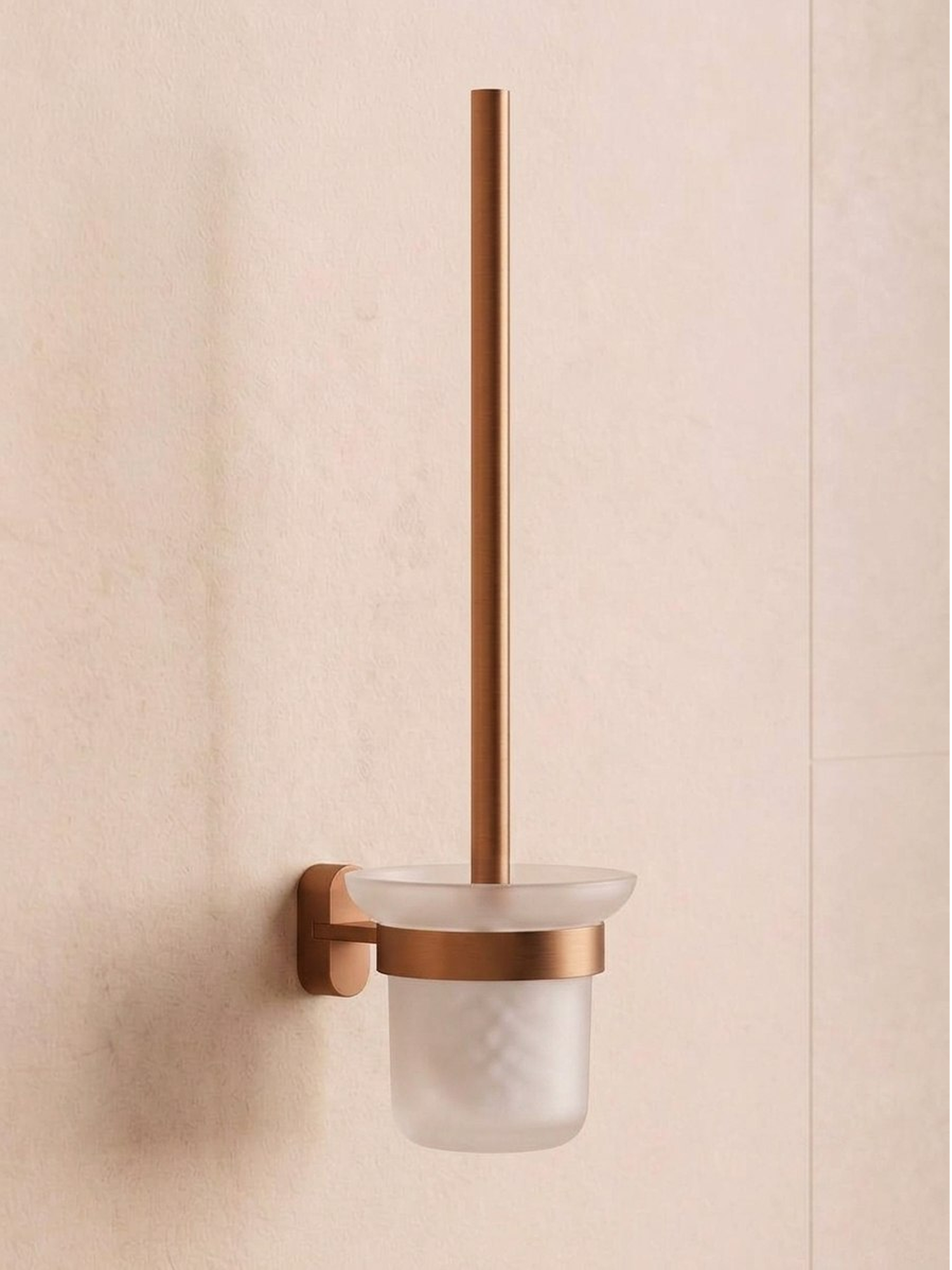 Ершик для унитаза с подставкой настенный ALTROBAGNO, матовая медь