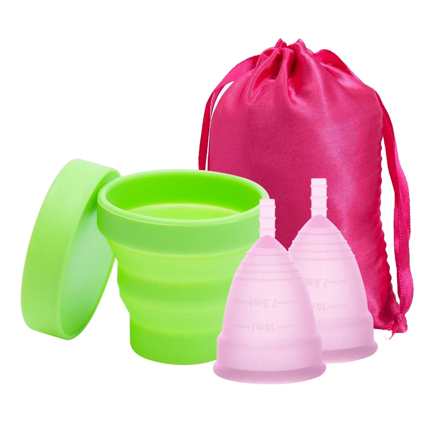 Менструальная чаша XceeFit, 2шт Pink, SterGreen