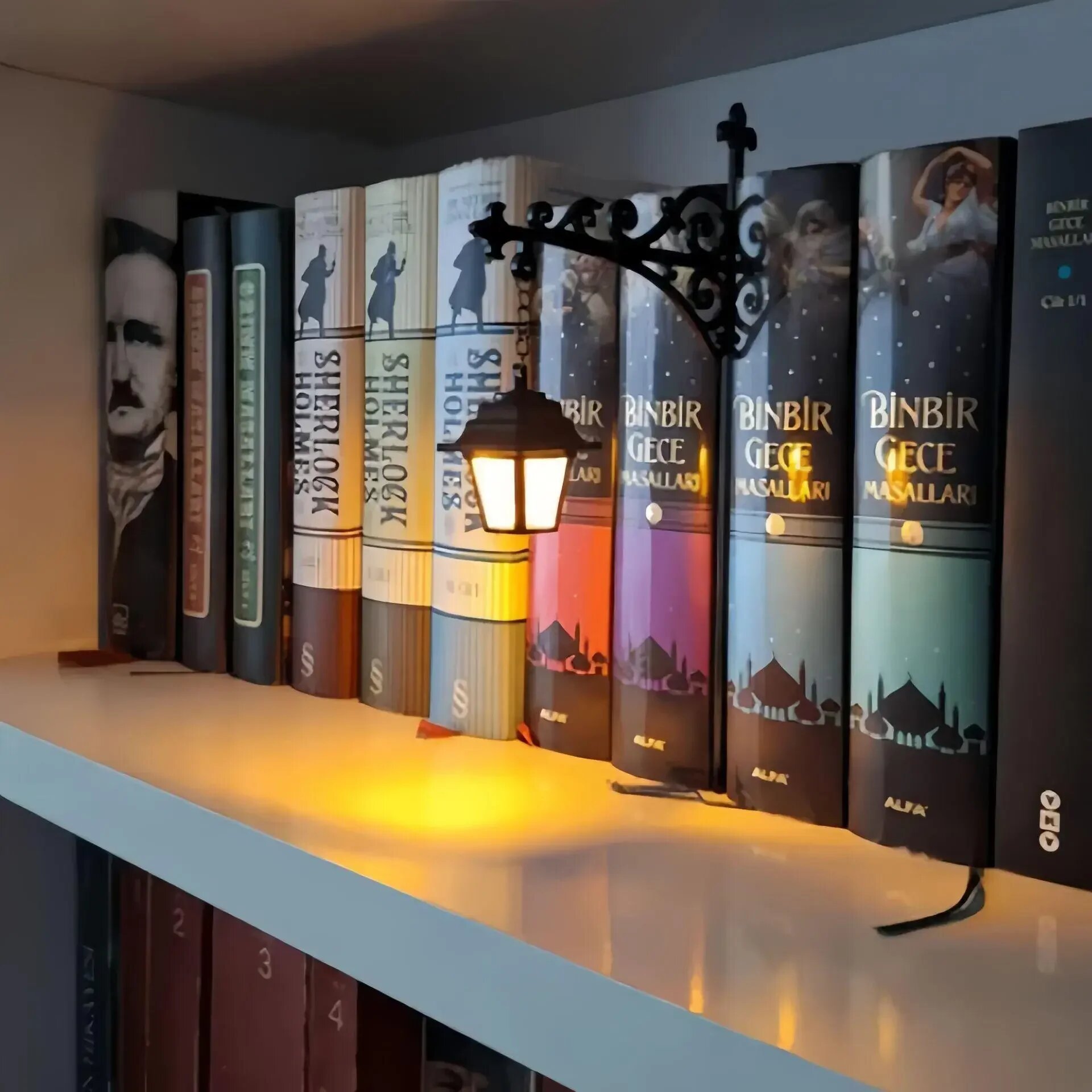 Винтаж подвесной светильник для книг с подставкой тёплый свет A