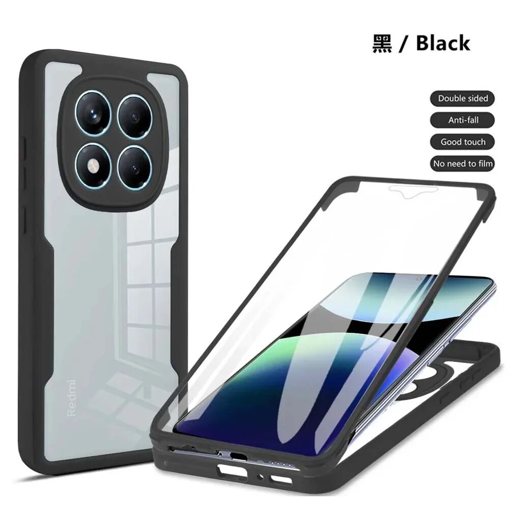 360 ° Защитный Чехол На Весь Экран Для Серии Redmi Note - Redmi Note 10 Pro, Черный, Black