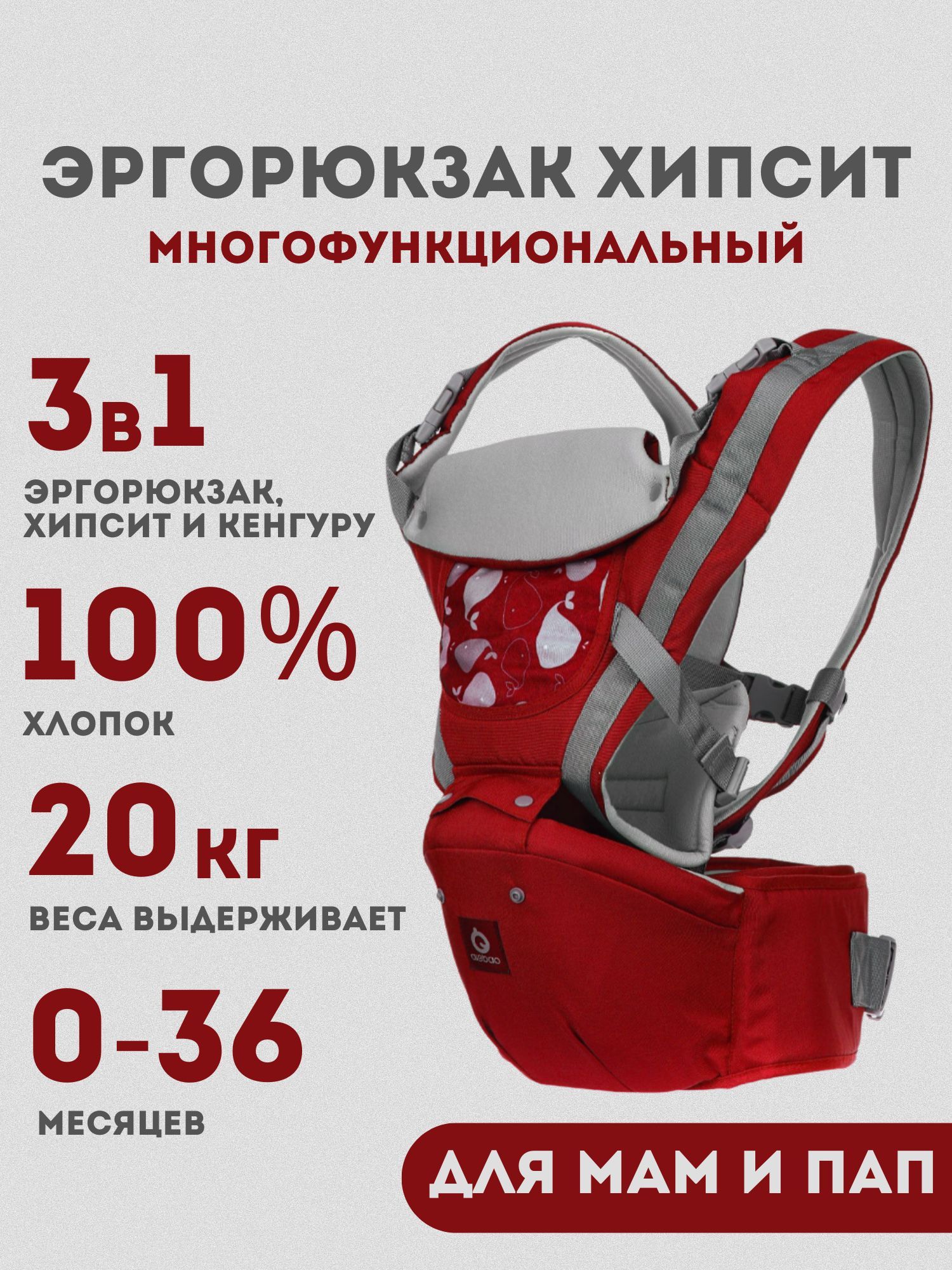 Слинг, кенгуру переноска для детей, эргорюкзак для малышей